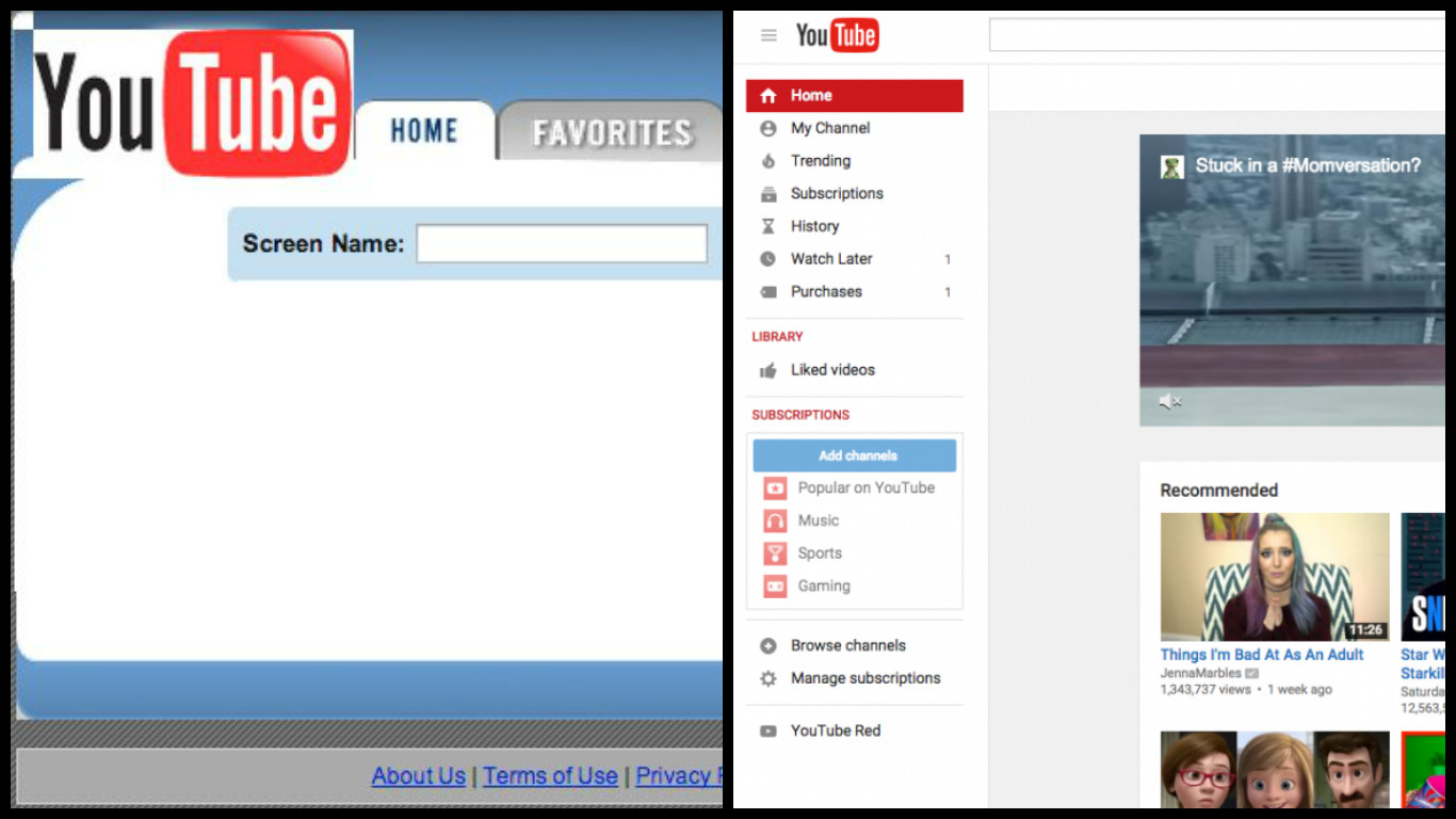 Portales famosos de internet antes y ahora